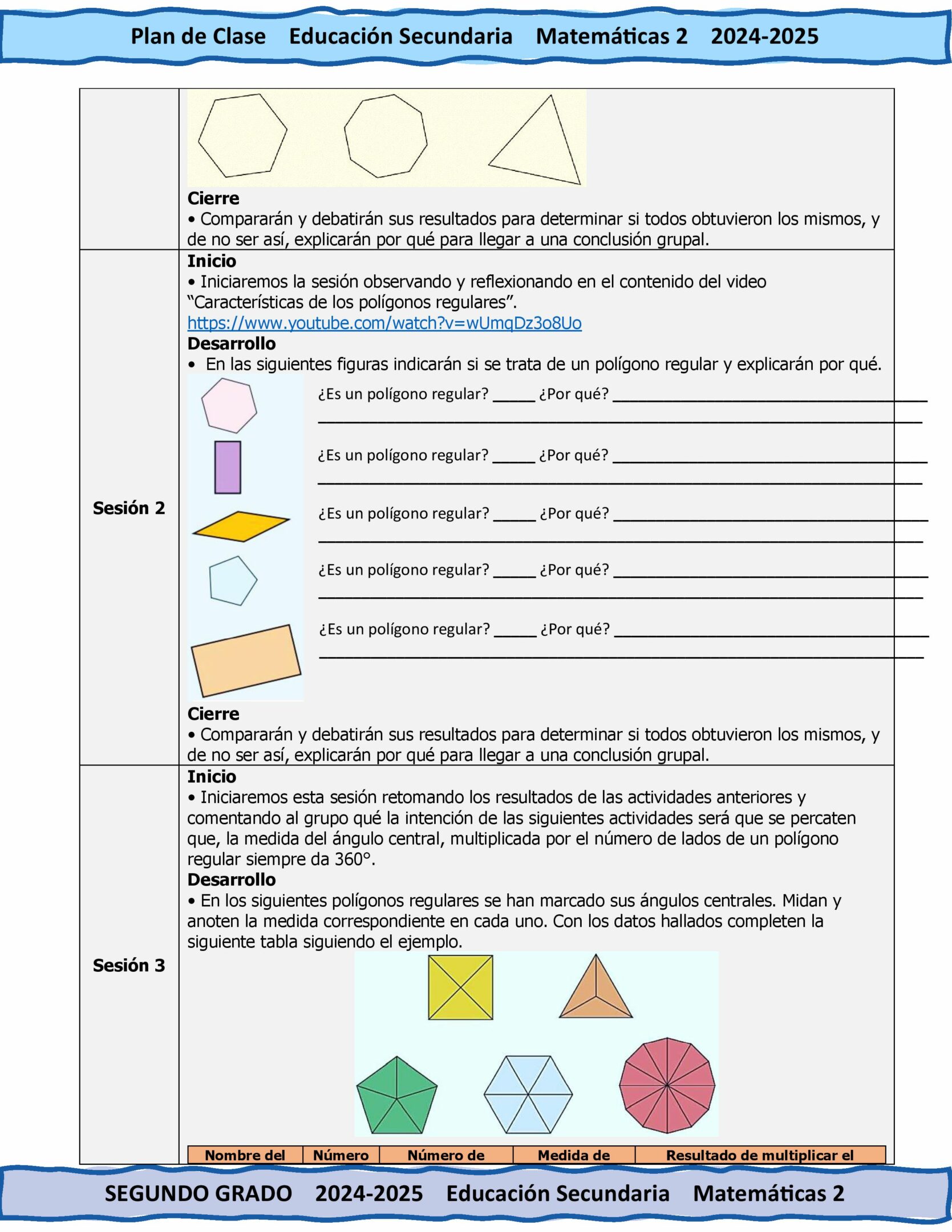 Programa Analítico Anual MATEMÁTICAS 2, Secundaria 2º (Ciclo Escolar ...