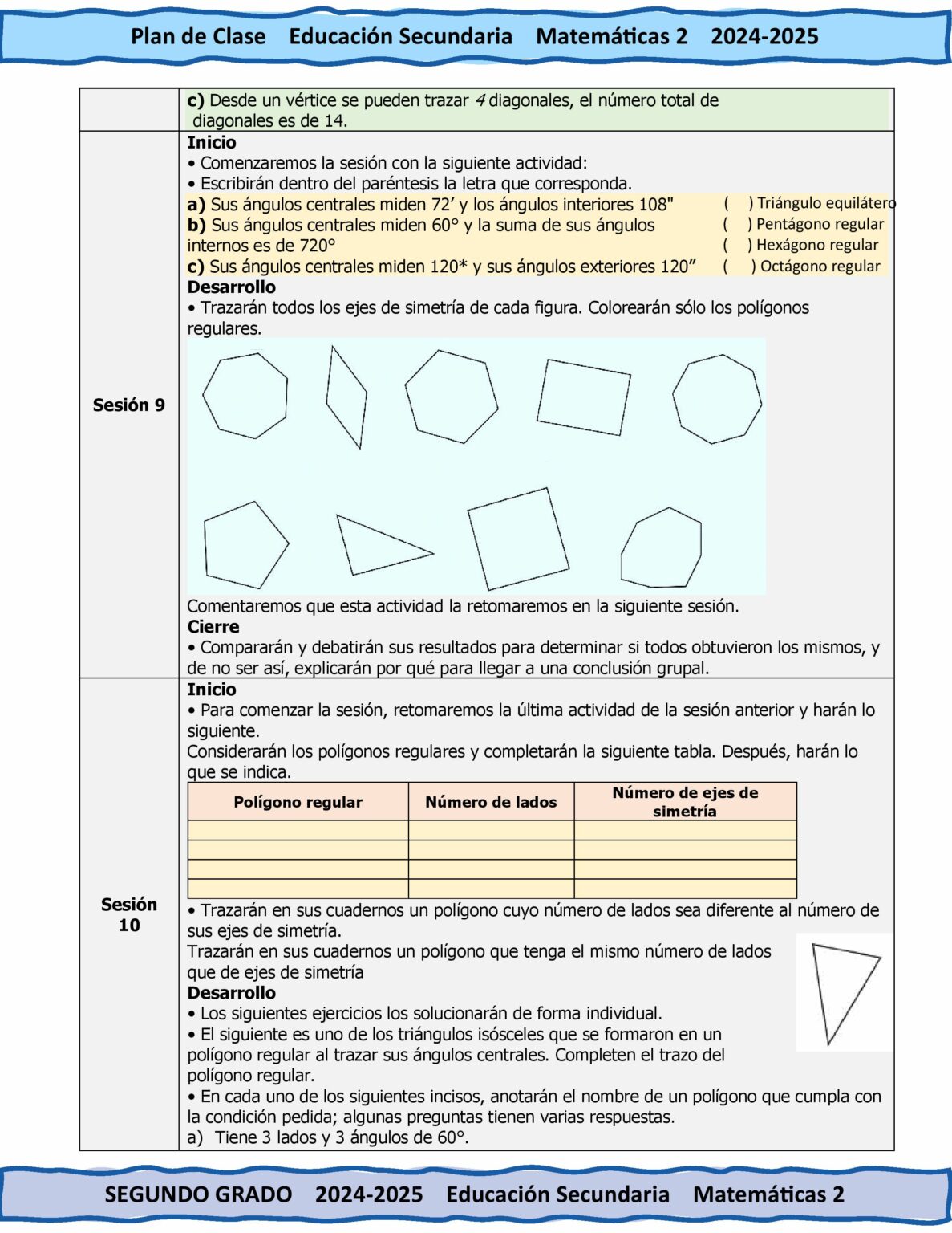 Programa Analítico Anual MATEMÁTICAS 2, Secundaria 2º (Ciclo Escolar ...