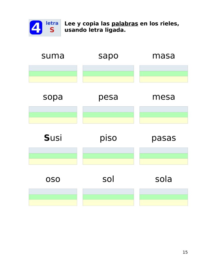 Cuadernillo de Lectoescritura para Trabajar las Consonantes