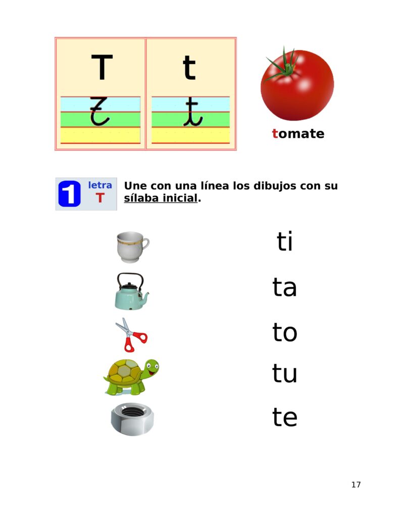 Cuadernillo de Lectoescritura para Trabajar las Consonantes
