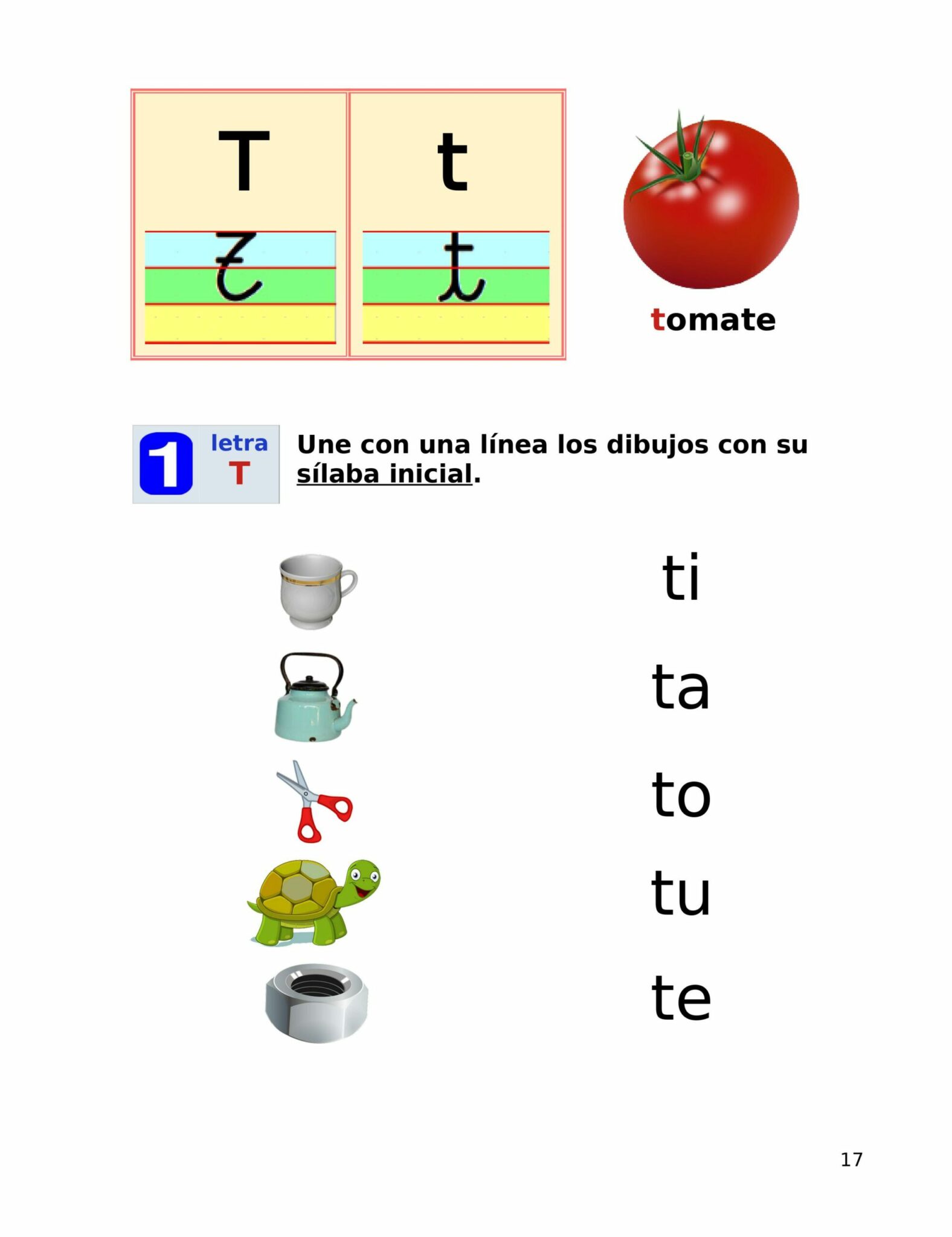 Cuadernillo de Lectoescritura para Trabajar las Consonantes