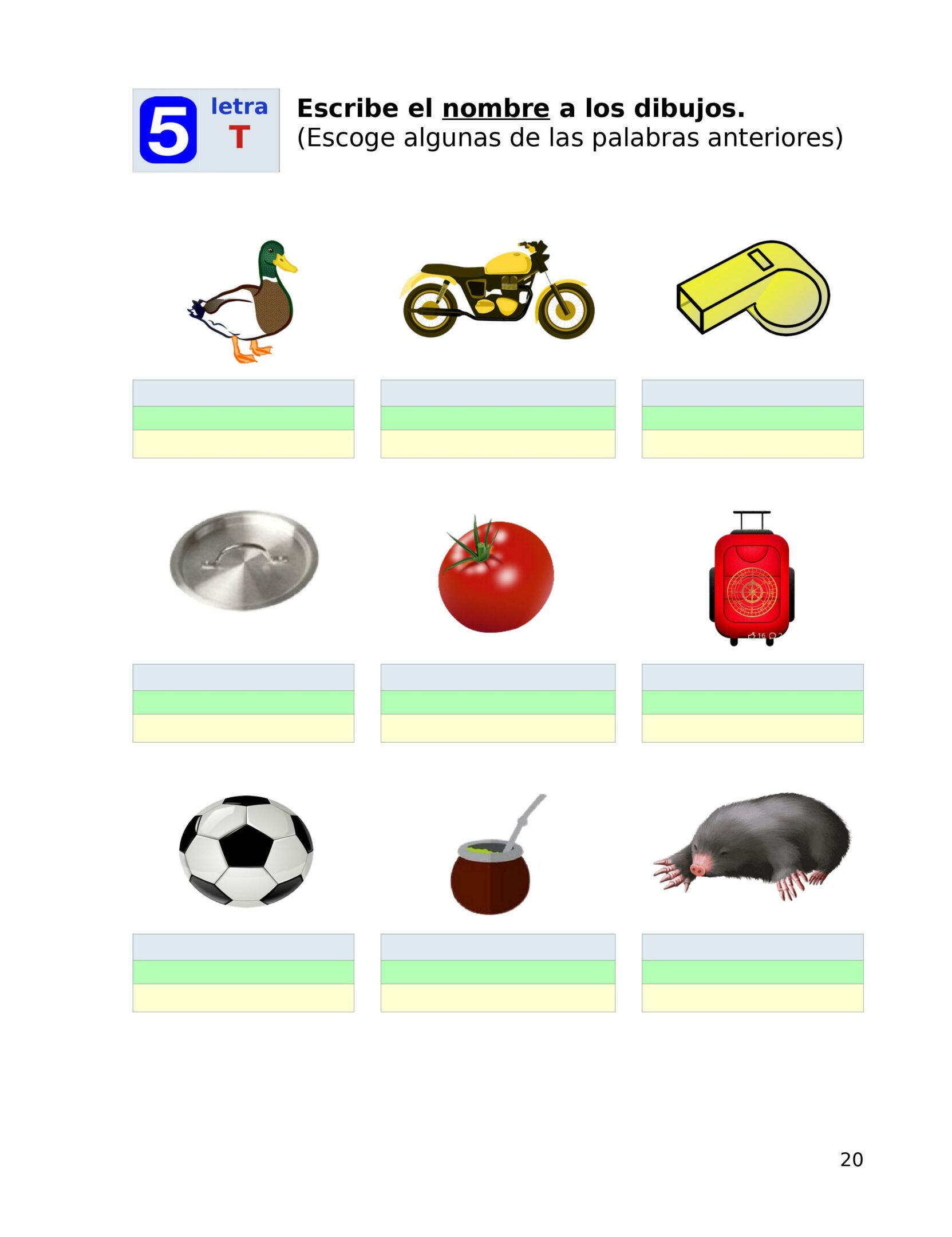 Cuadernillo de Lectoescritura para Trabajar las Consonantes