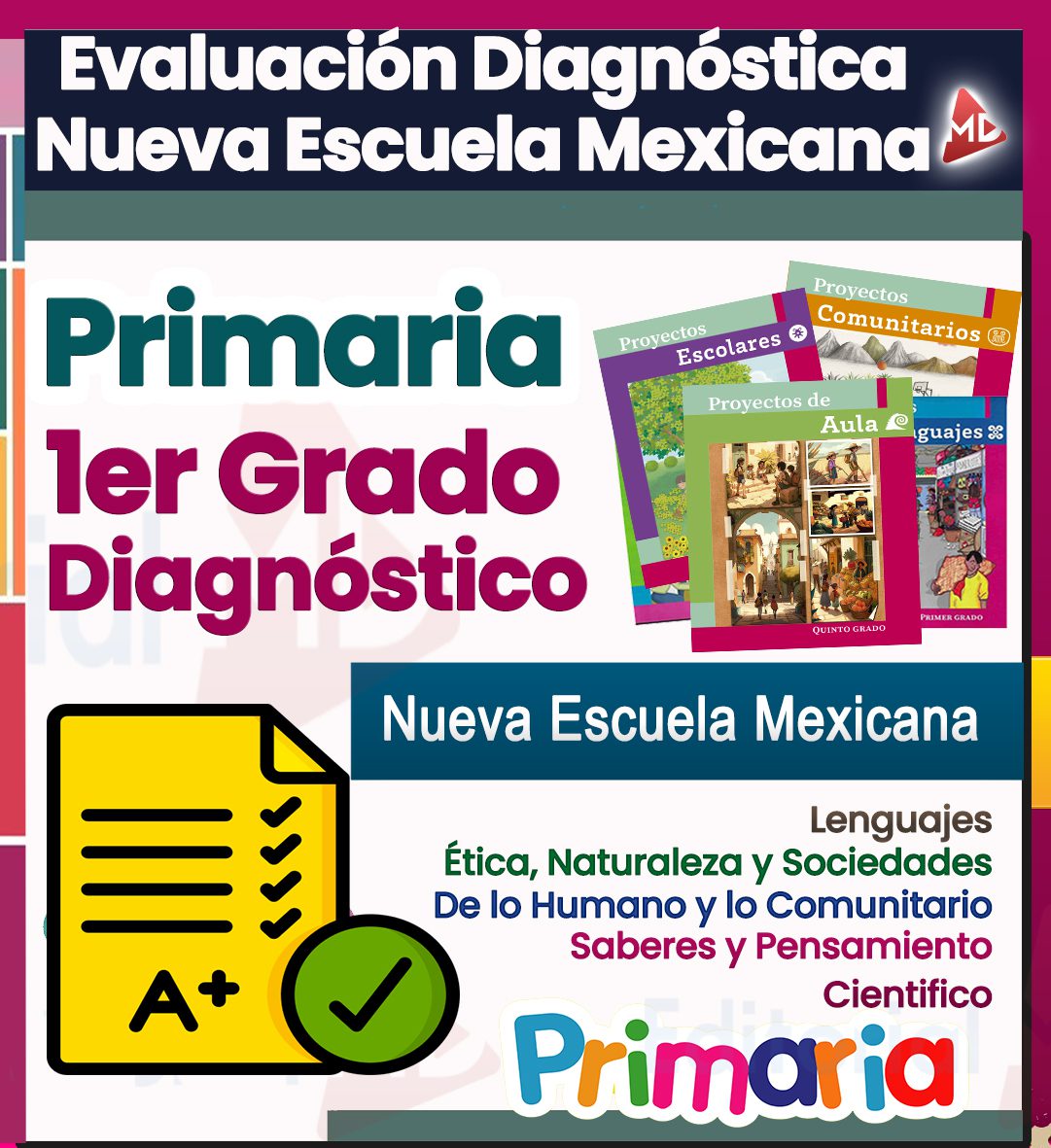 Evaluación Diagnóstica Primaria 1° Grado Ciclo Escolar 2025 – 2026 (NEM)