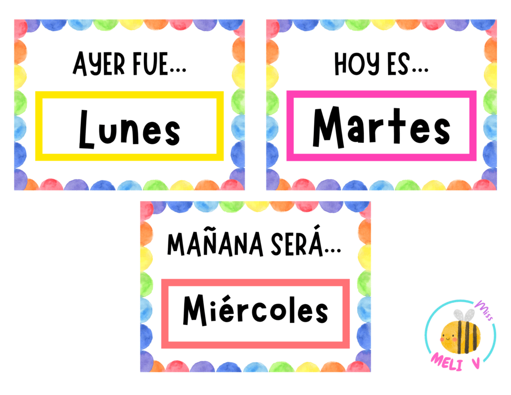 Días de la semana para Imprimir