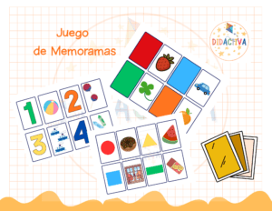 Juego de memorama - Asociación de colores, números, figuras. - Inicial ...