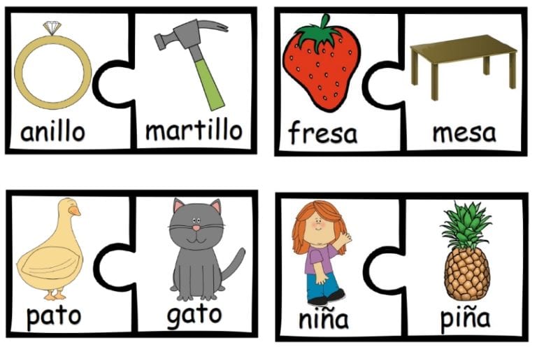 Rompecabezas de rimas y silabas