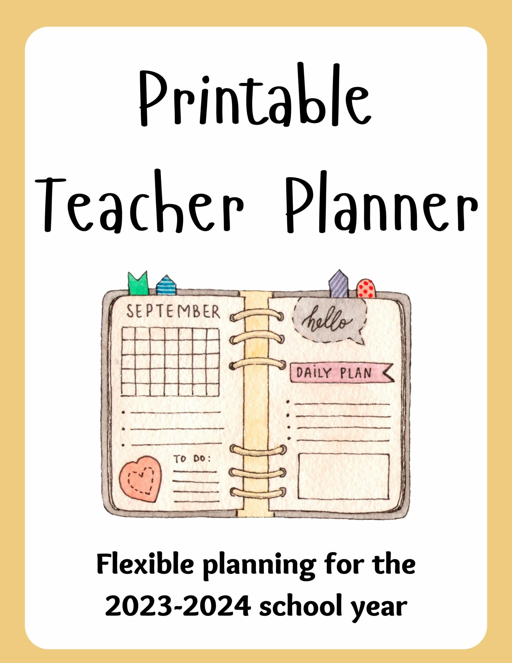 Printable Teacher Planner | 2023-2024