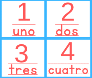 tarjetas de números del 1 al 10