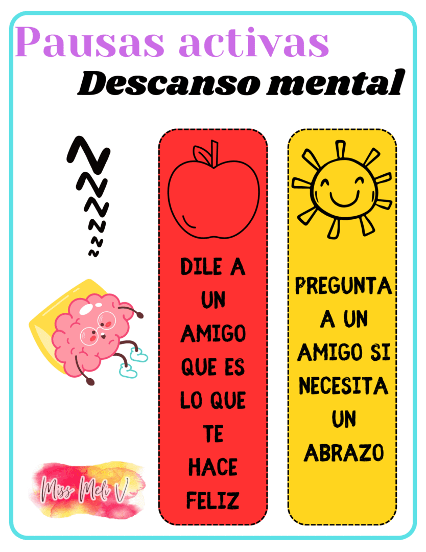 Actividades para Trabajar Pausas activas / descanso mental
