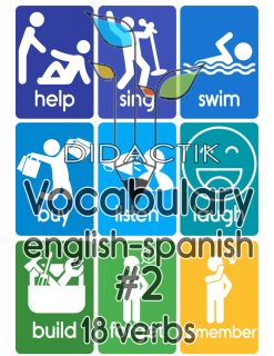 Tarjetas de Vocabulario de Verbos (español-inglés)