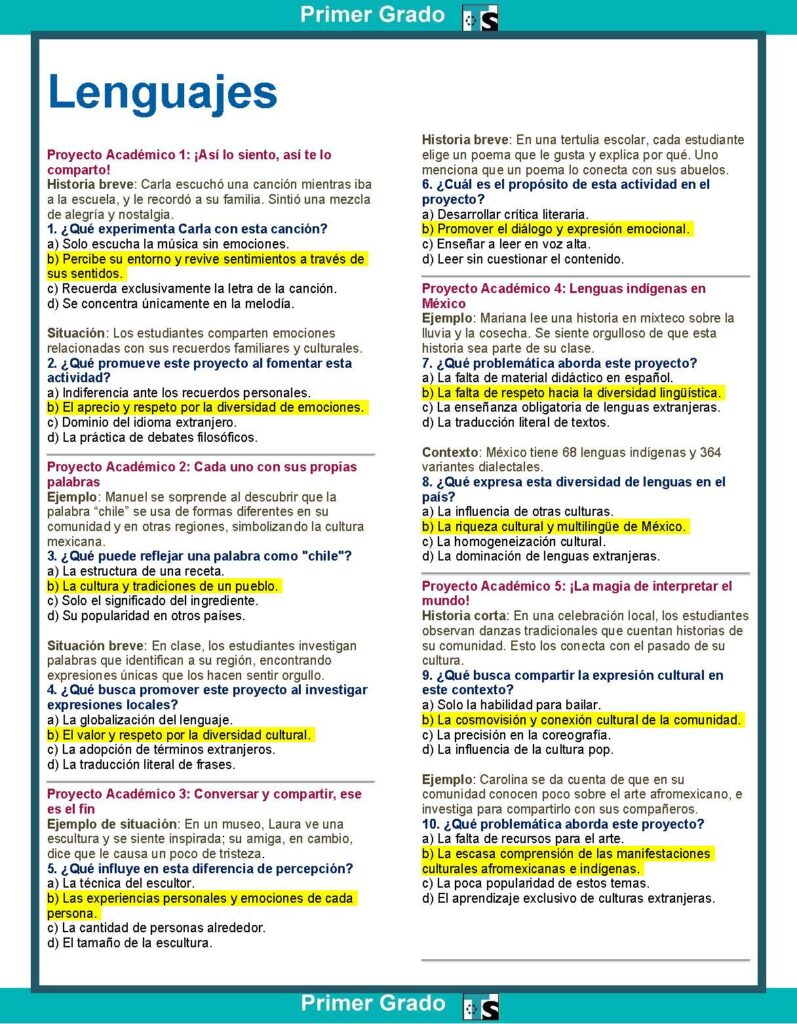 Exámenes 1° de Telesecundaria NEM (2025 - 2026) 1er Trimestre