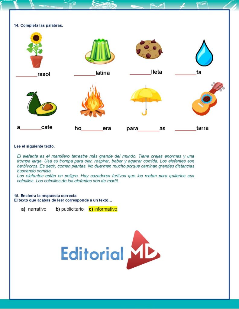 Exámenes de Primaria 2° Grado (NEM 2025 – 2026) 2do Trimestre