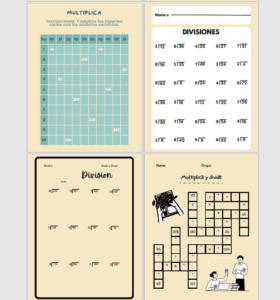 Actividades de MULTIPLICACION Y DIVISION