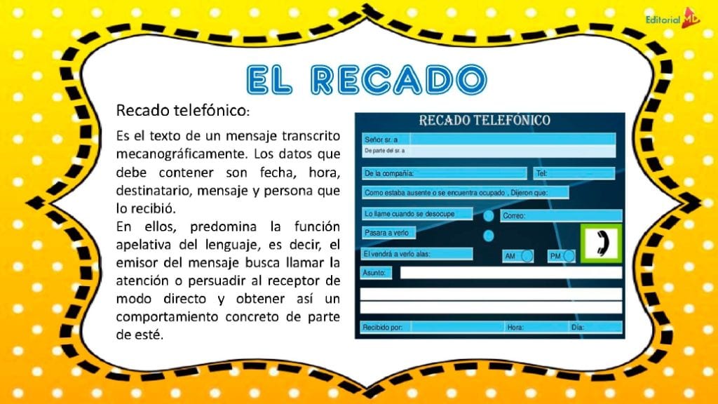 ¿Qué es un Recado? Para Niños de Primaria