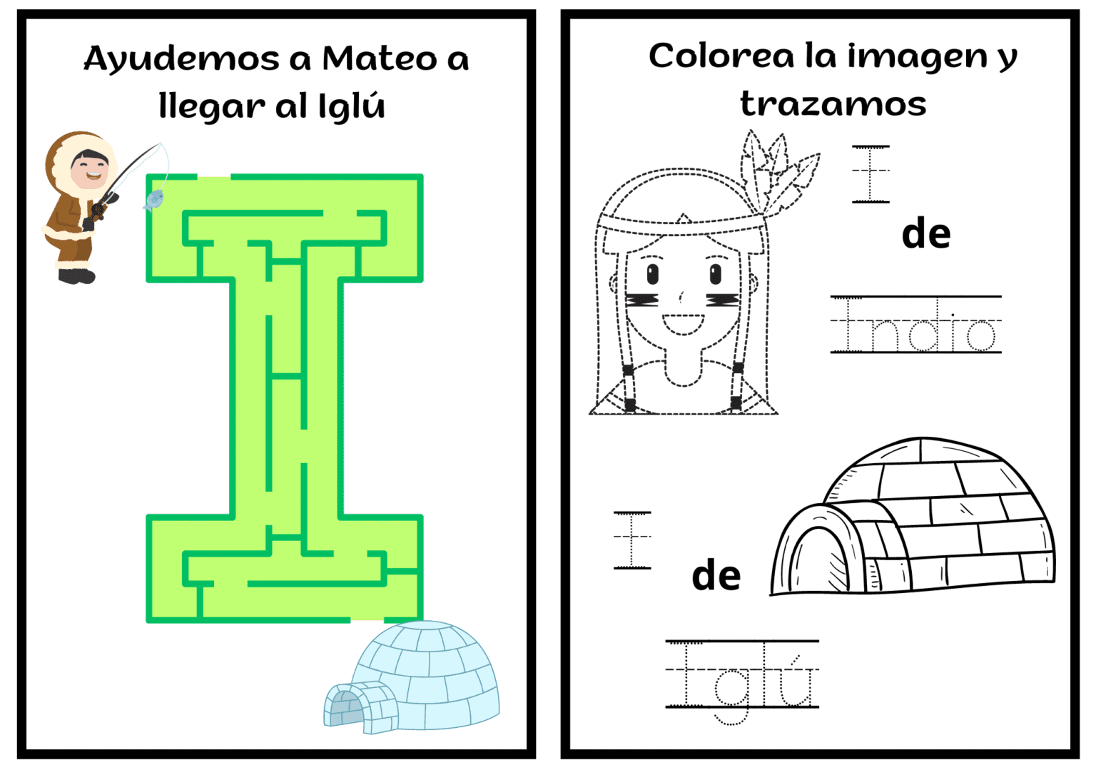 Cuadernillo LETRA "I"