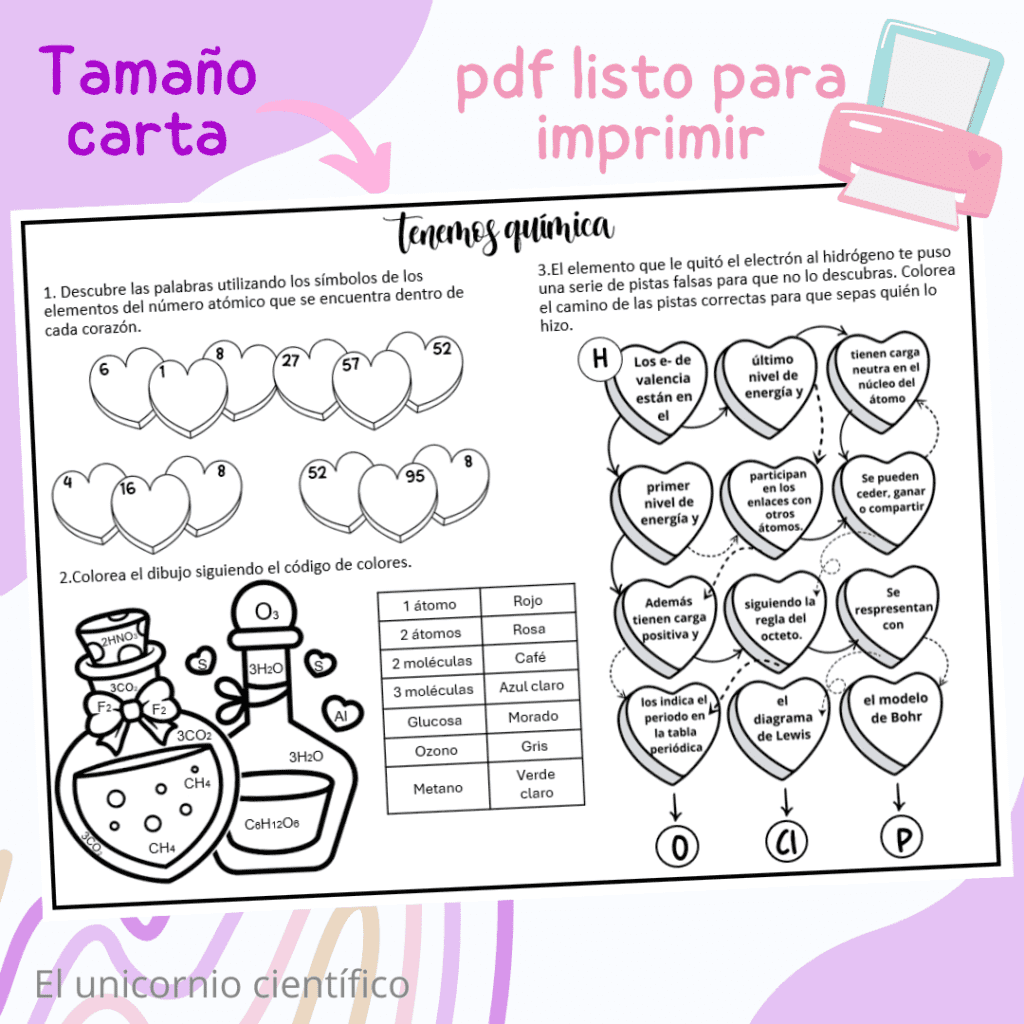 San Valentín hoja de trabajo