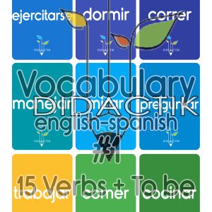 Tarjetas de Vocabulario de Verbos (Español-Inglés) PARA NIÑOS