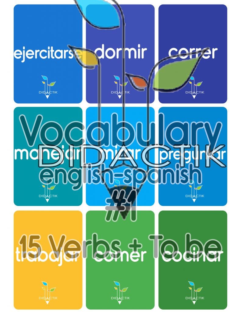 Tarjetas de Vocabulario de Verbos (Español-Inglés) PARA NIÑOS