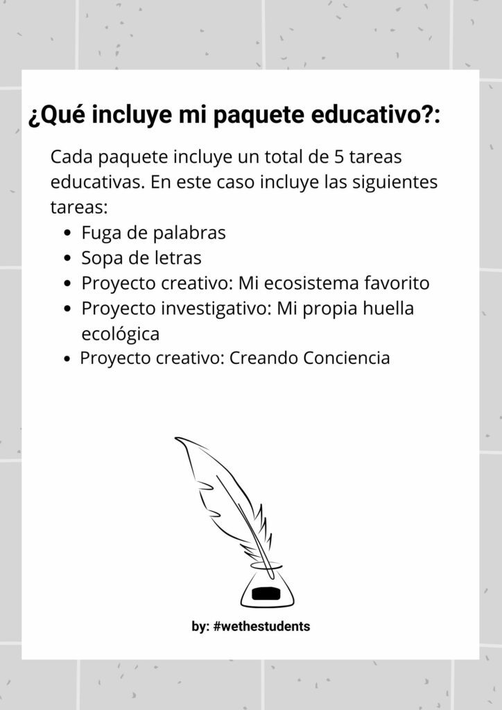 Paquete de tareas de ciencias para secundaria o bachillerato