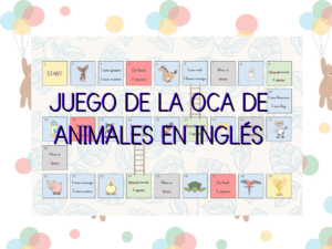 Juego de la Oca de Animales en Inglés