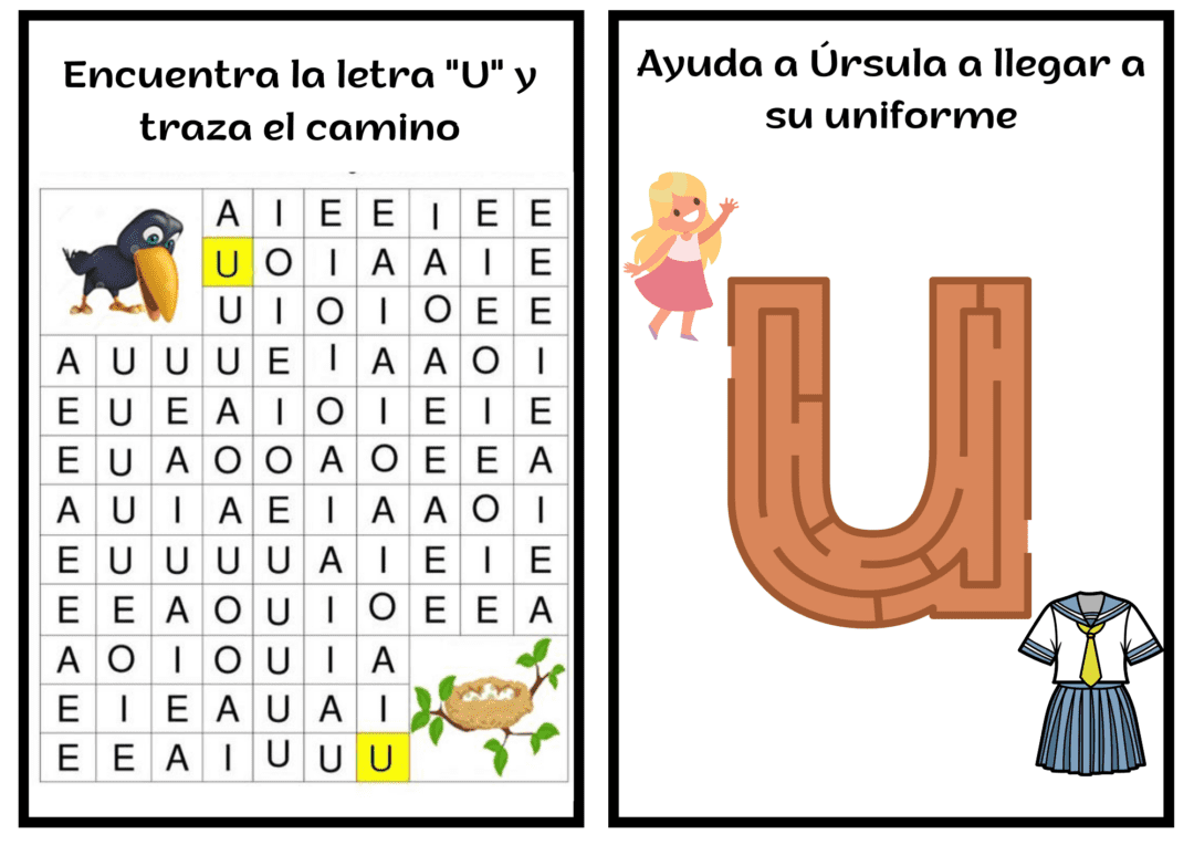 Cuadernillo letra "U"
