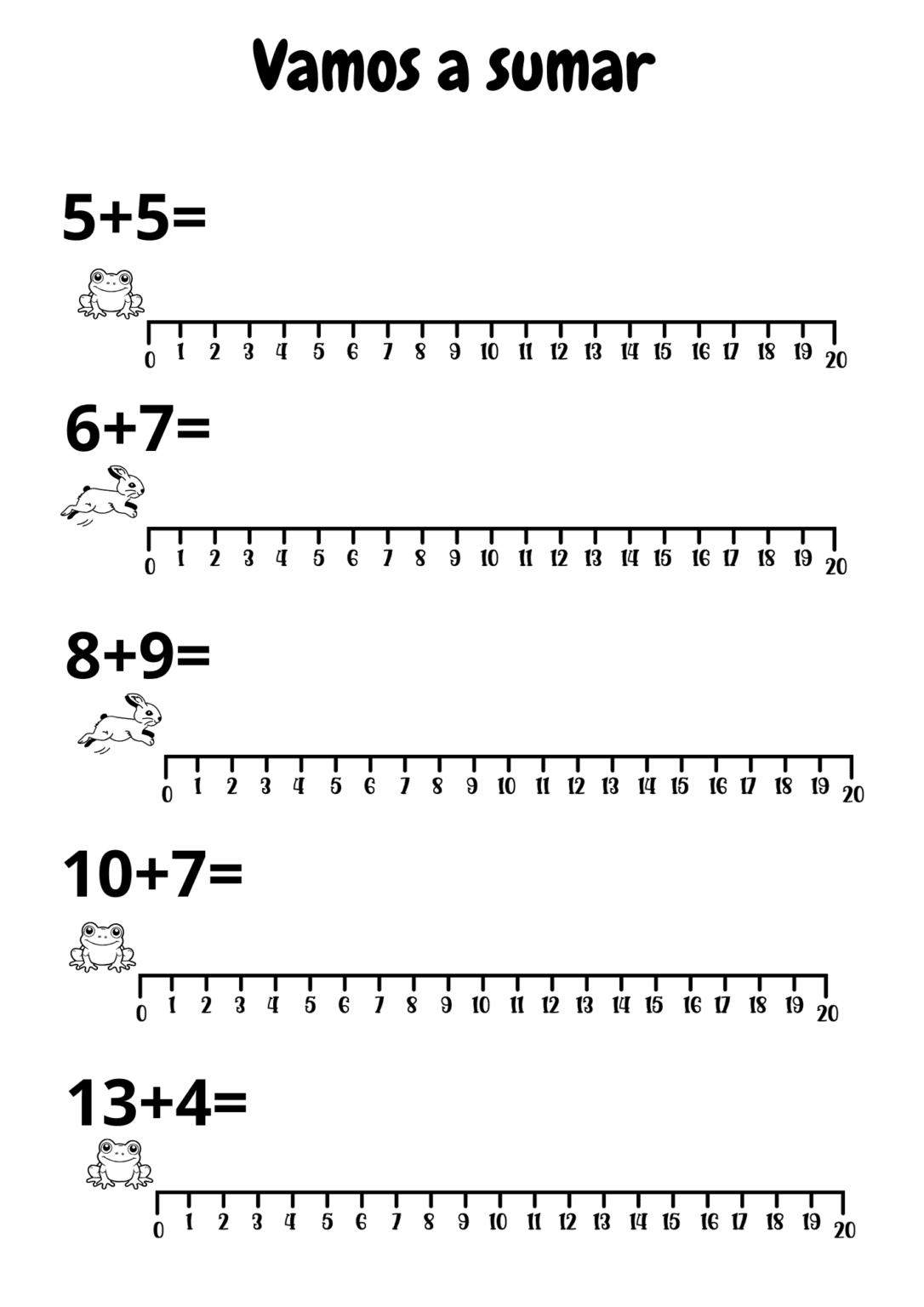 SUMAS CON RECTA NUMÉRICA