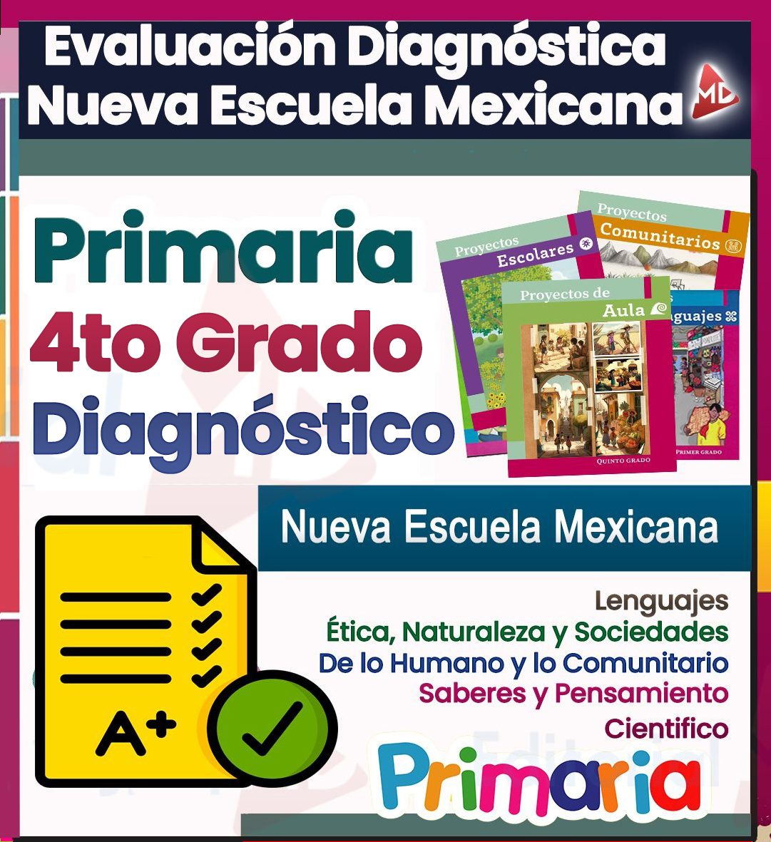 Evaluación Diagnóstica Primaria 4° Grado Ciclo Escolar 2025 – 2026 (NEM)
