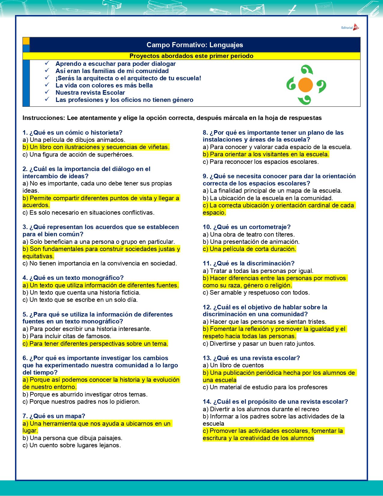 Examen De Geografia Cuarto Grado Bloque 2 Answer Key - Infoupdate.org