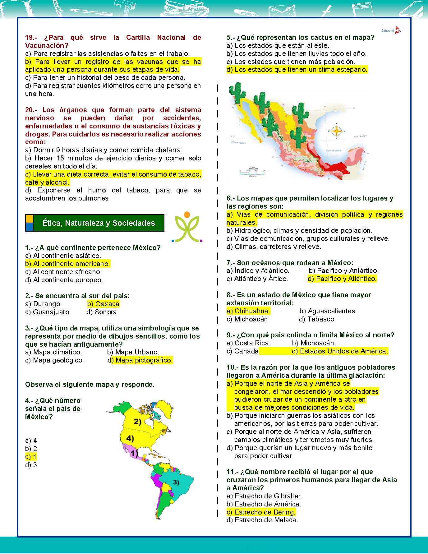 Evaluación Diagnóstica Primaria 4° Grado Ciclo Escolar 2025 – 2026 (NEM)