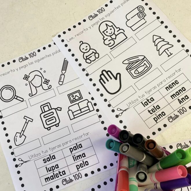 Cuadernillo de lectura de palabras y oraciones: sílabas simples