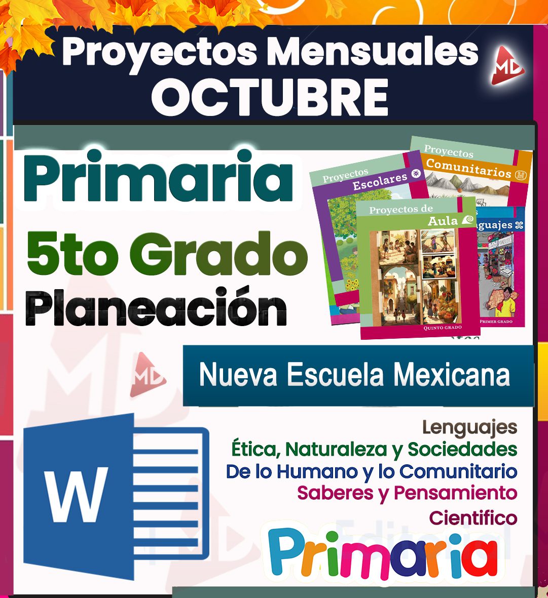 Planeacion Octubre Quinto Grado (Por Proyectos) NEM