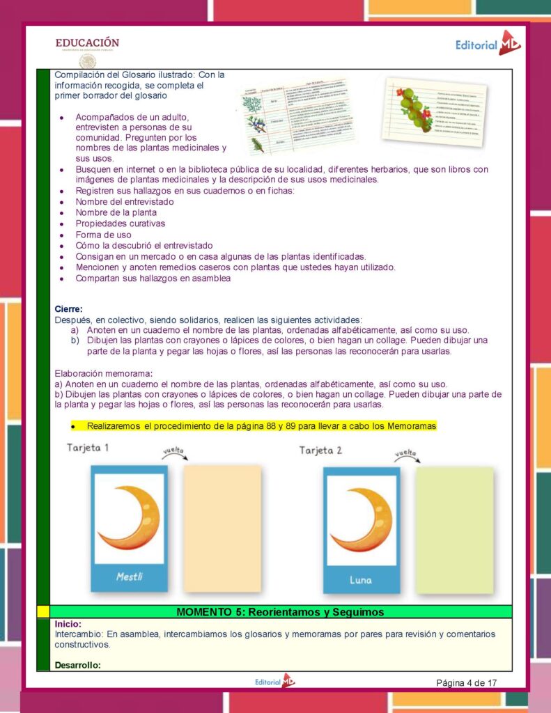 Planeacion del mes de Abril Quinto Grado 2024 NEM