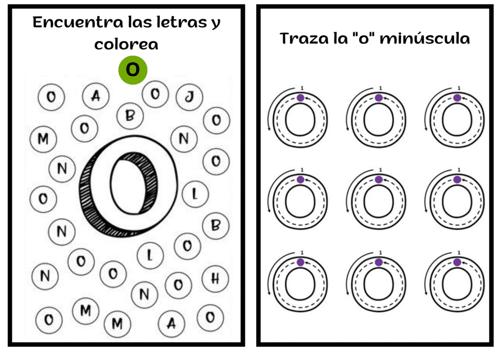 Cuadernillo Letra O