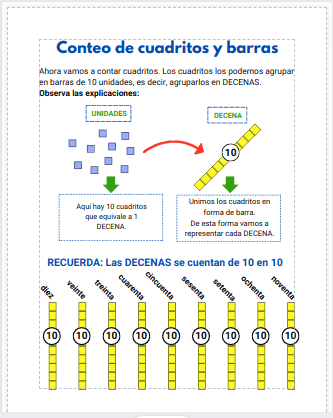Cuadernillo de Decenas y Unidades Para Imprimir 2024