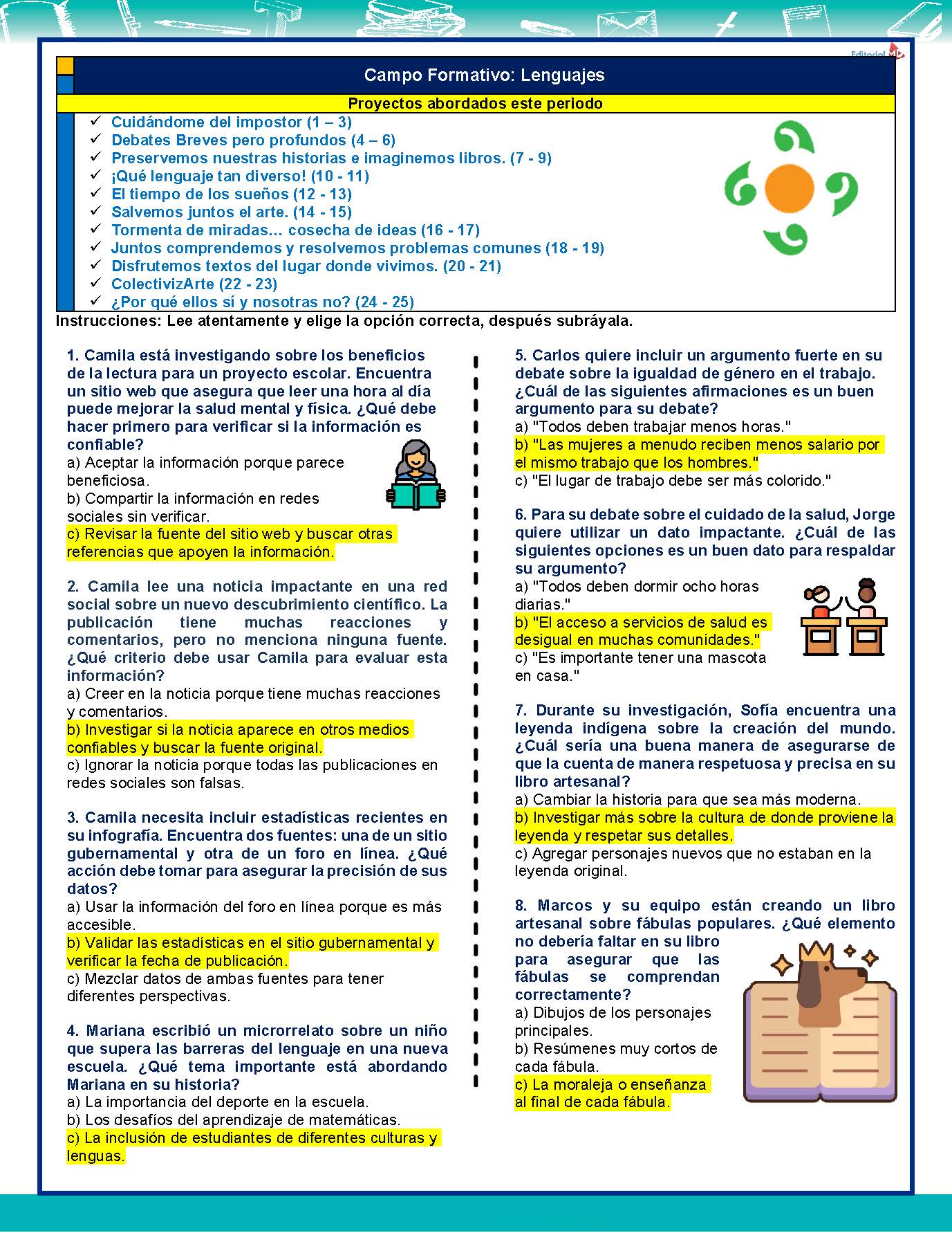 Hojas De Trabajo Gratuitas De Sexto Grado Ejercicios De Antónimos