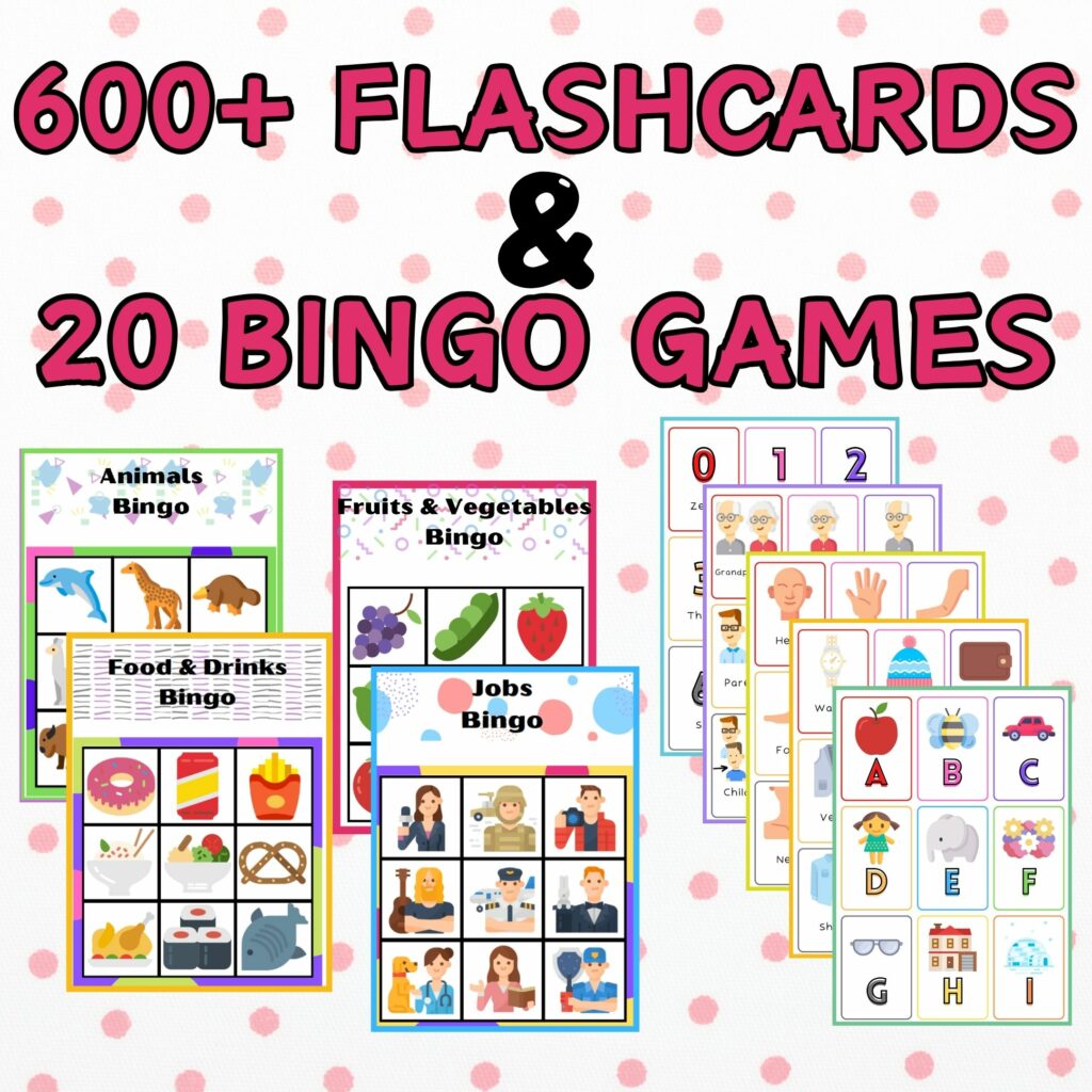 [PACK] 600+ Flashcards & 20 Juegos Bingo en Inglés