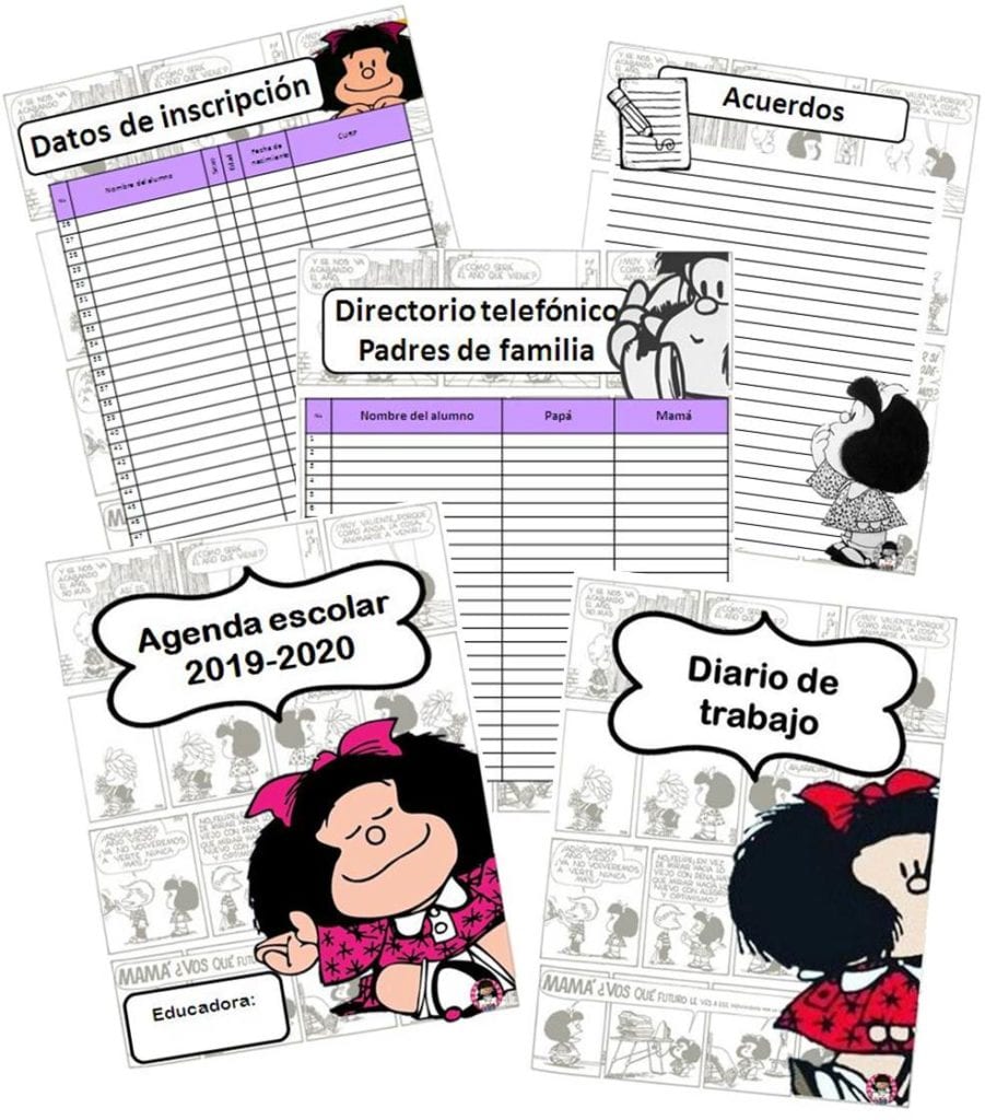 Agendas Editables Escolares Para Imprimir | Ciclo 2021-2022