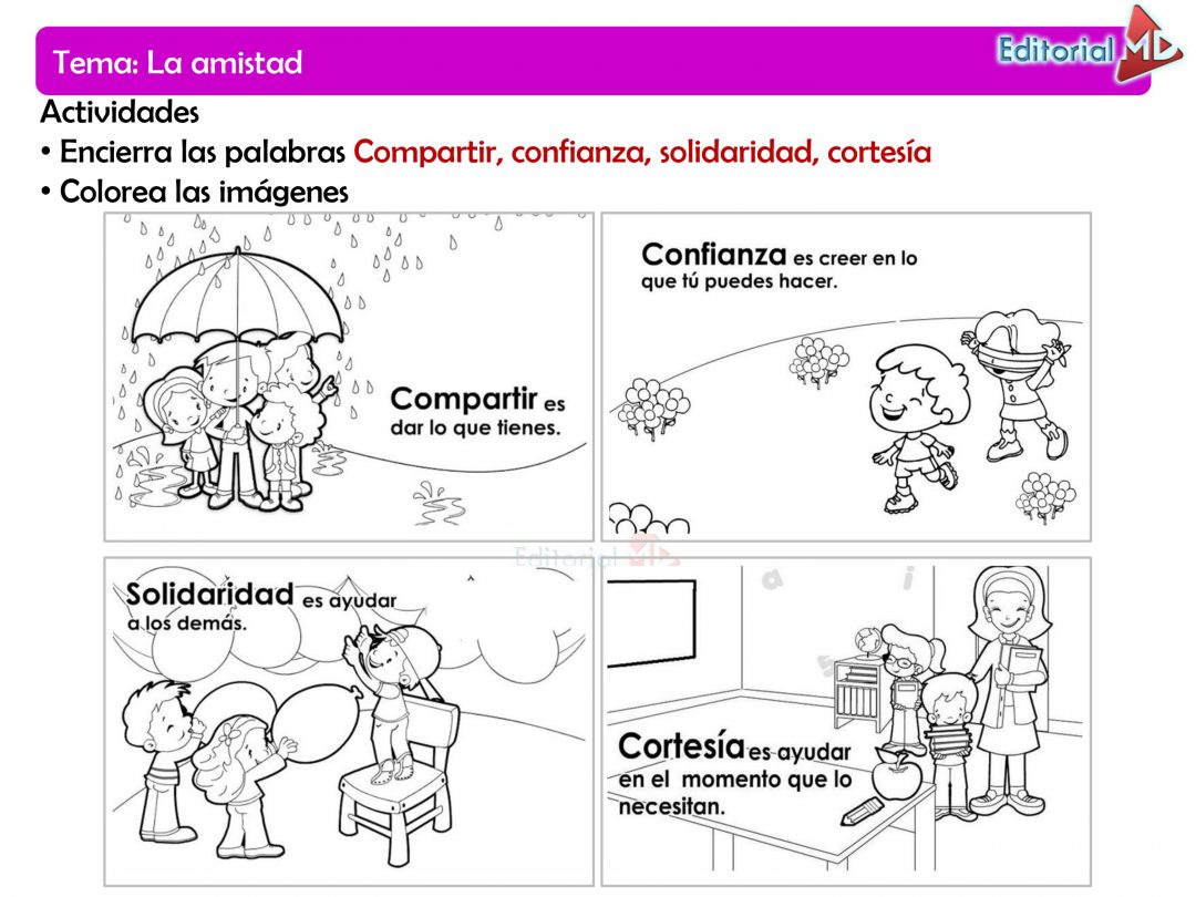 La Amistad Para Niños