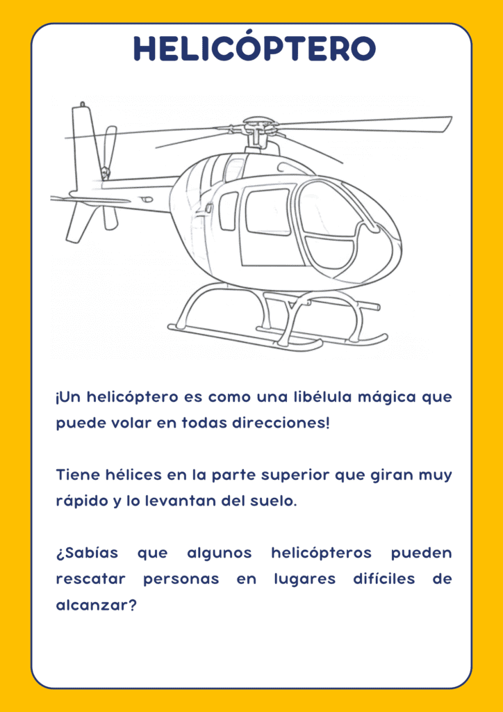 Aprende Coloreando - Medios de Transporte