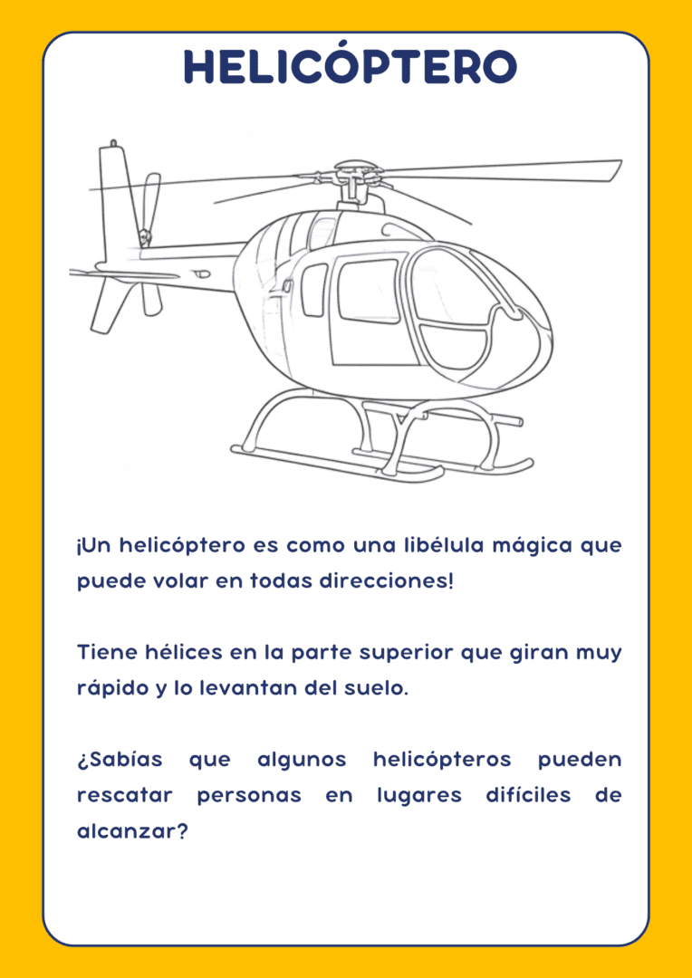 Aprende Coloreando - Medios de Transporte