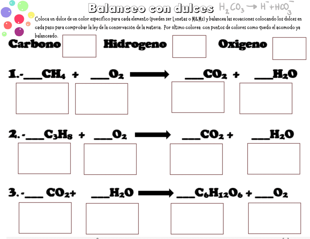 Ejercicios de Balanceo de Ecuaciones