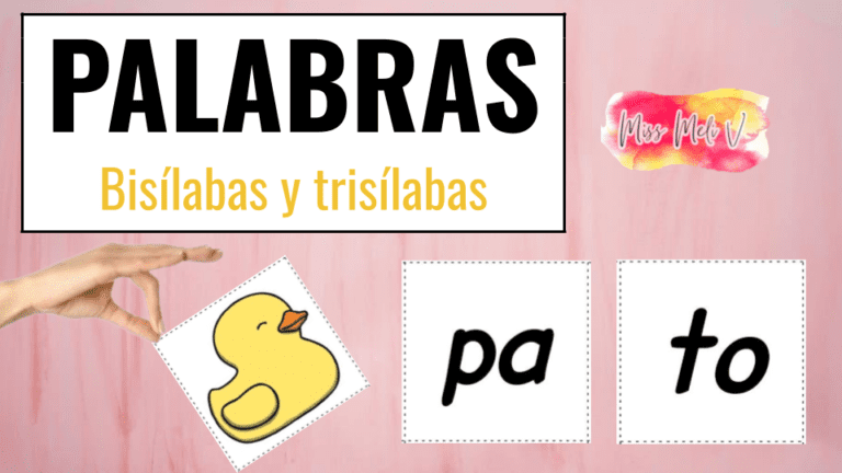 Palabras Bisílabas y Trisílabas Para Niños