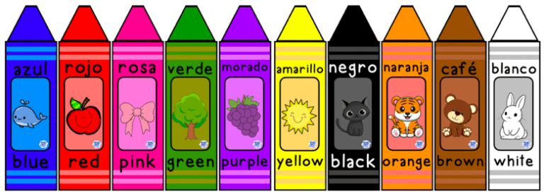 Colores con nombre y dibujo