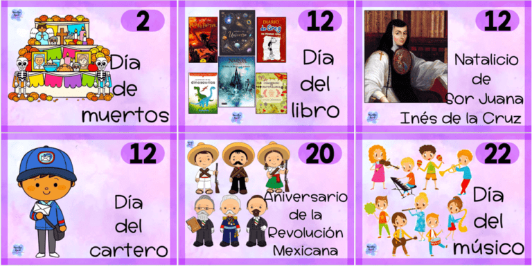 Efemerides mes de noviembre (Mexico)