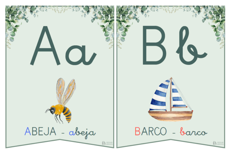 Banderines del abecedario