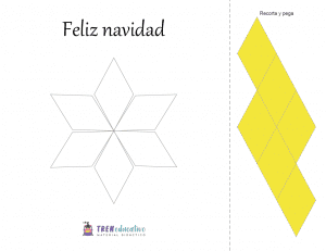 Recorta y pega navidad figuras geométricas