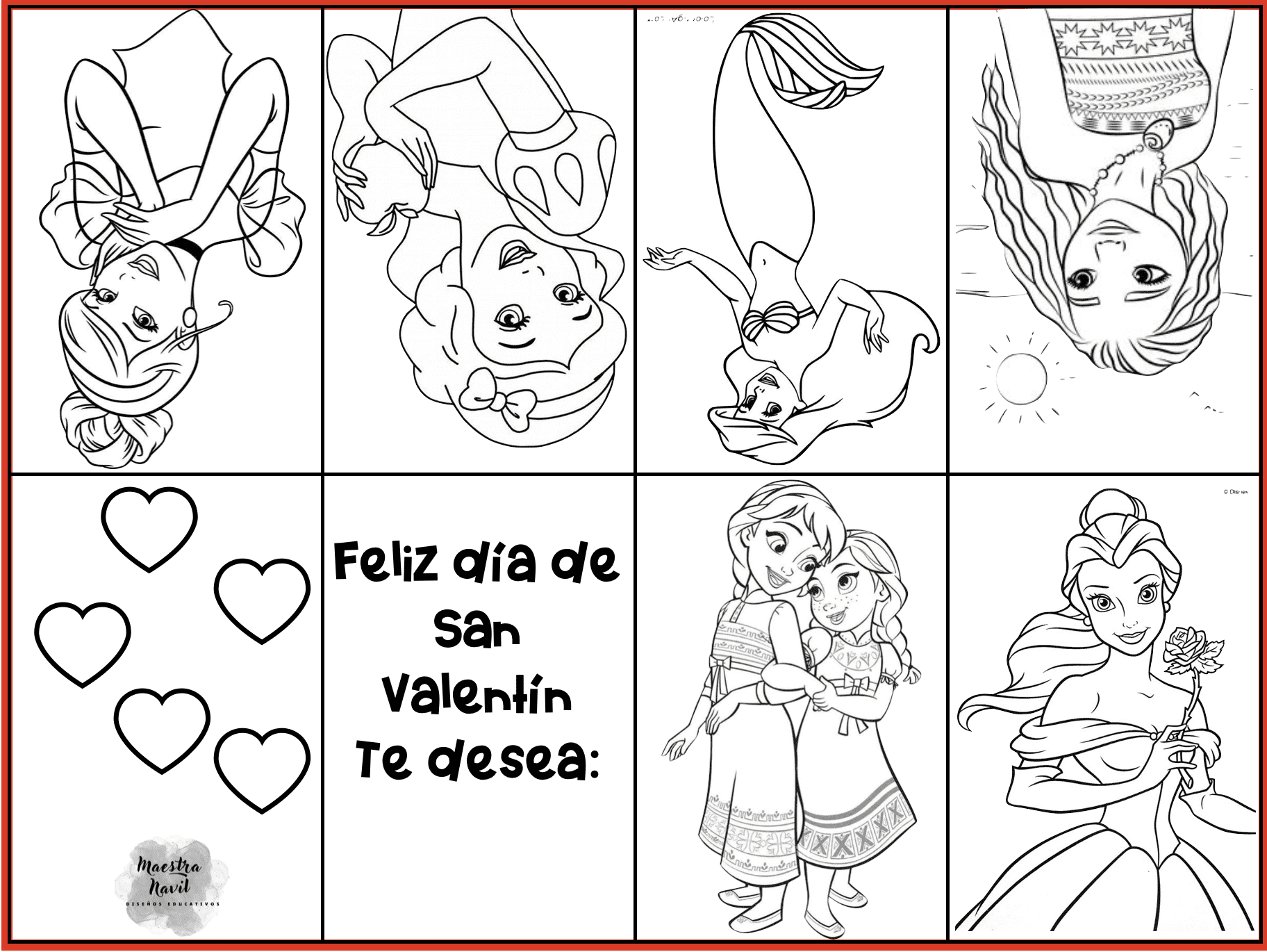 Cuaderno de colorear edición princesas de Disney