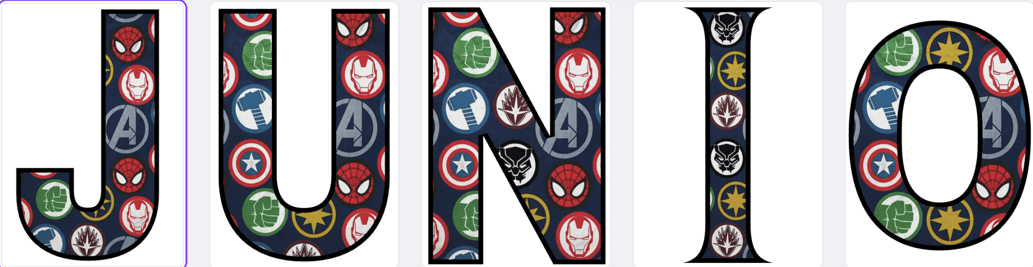 letrero de mes de junio edición marvel