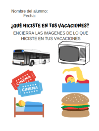 ACTIVIDAD "¿QUÉ HICISTE EN TUS VACACIONES?