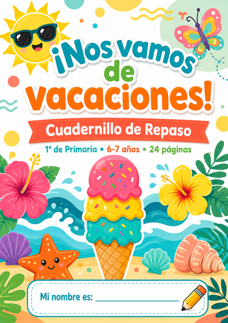 ¡Nos vamos de vacaciones! Cuadernillo de Repaso - 1º de Primaria